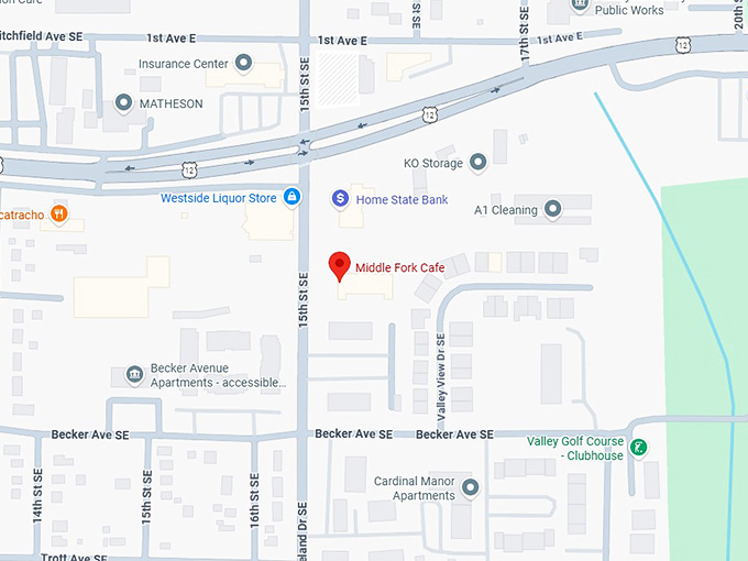 16. middle fork cafe map