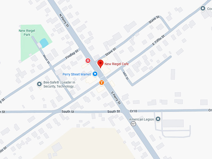 16. new riegel cafe (new riegel, oh) map