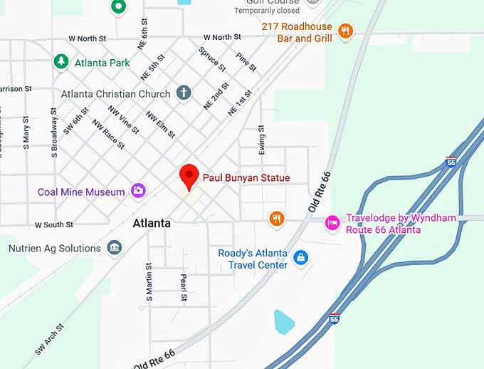 16. paul bunyan statue map