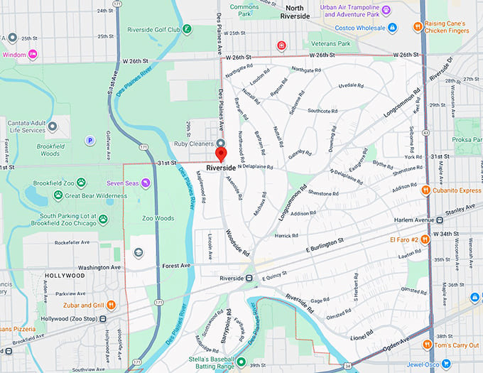 16. riverside, illinois map