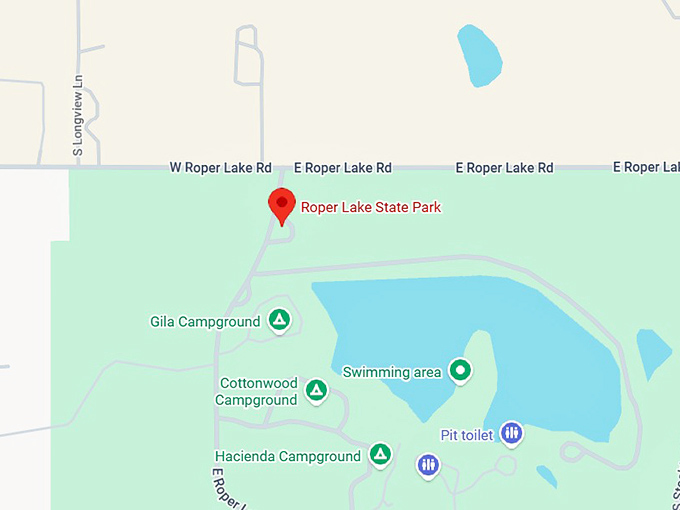 16. roper lake state park map