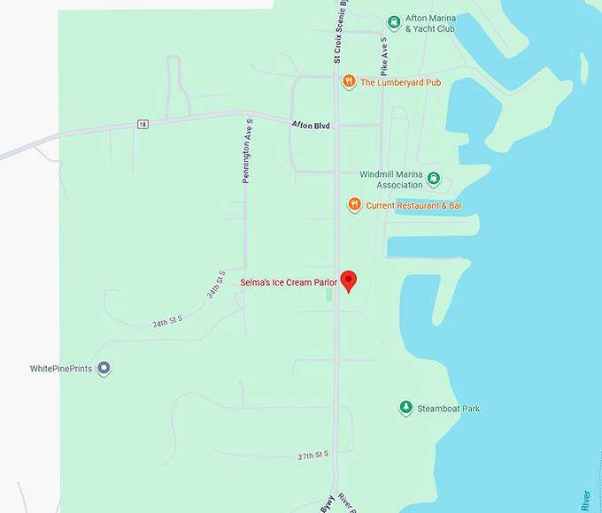 16. selma&rsquo;s ice cream parlor (afton, mn) map