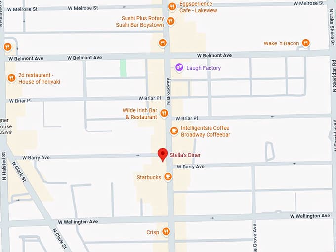 16. stella's diner map