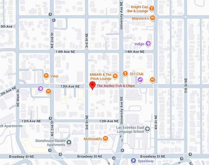 16. the anchor fish & chips (minneapolis, mn) map