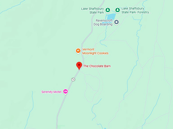16. the chocolate barn map