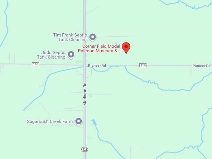 16. the corner field model railroad museum and trading post 10 map