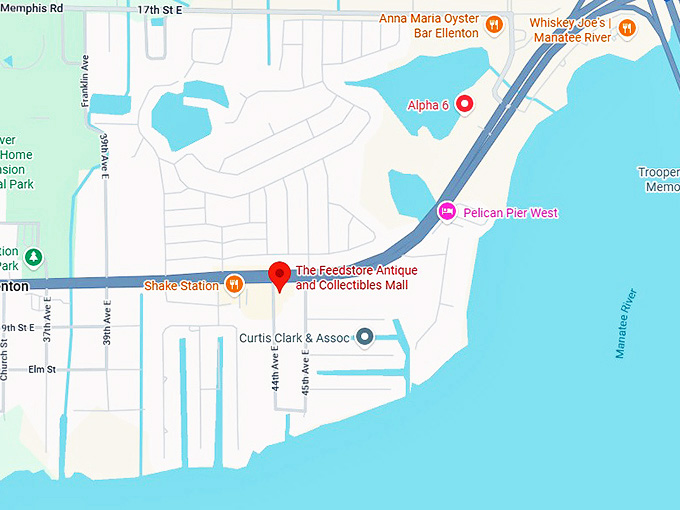 16. the feed store antique and collectibles mall map