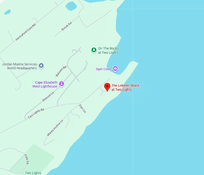 16. the lobster shack at two lights map