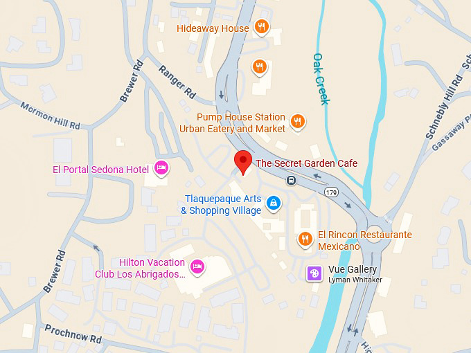 16. the secret garden cafe (sedona, az) map