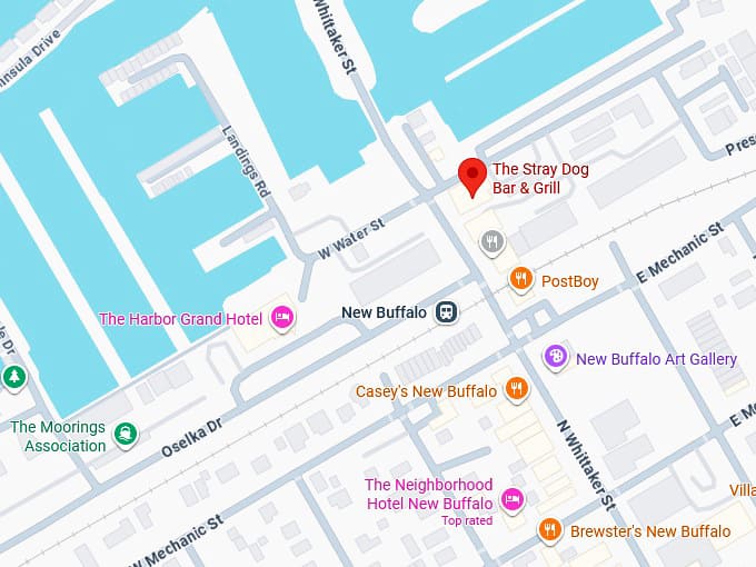 16. the stray dog bar & grill map