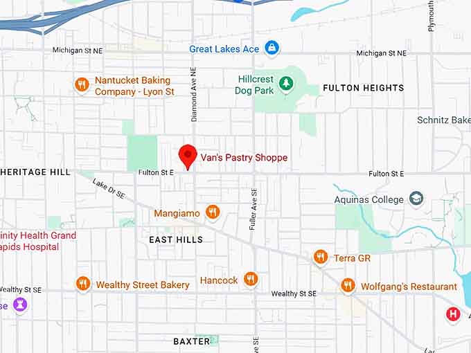 16. van's pastry shoppe map