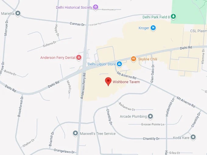 16. wishbone tavern 10 map