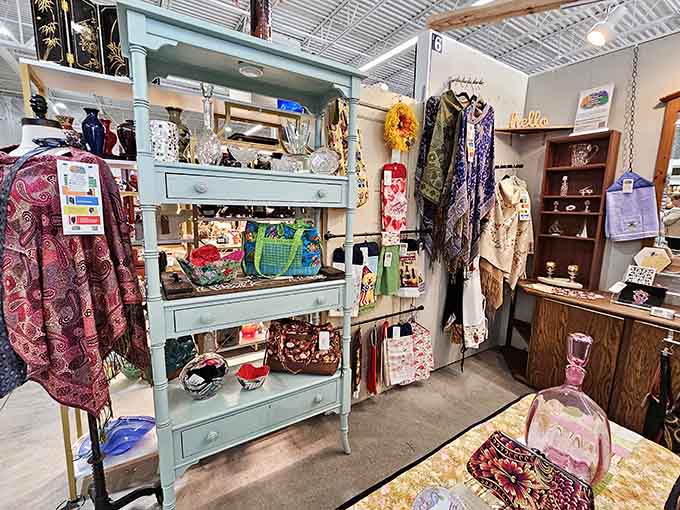 Vintage bags and scarves waiting to add instant personality to any outfit, because fashion history never really goes out of style.