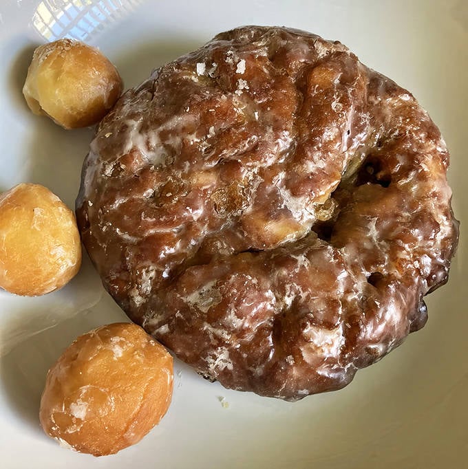 That moment when glazed donut holes surround an apple fritter &ndash; like planets orbiting their delicious sun.