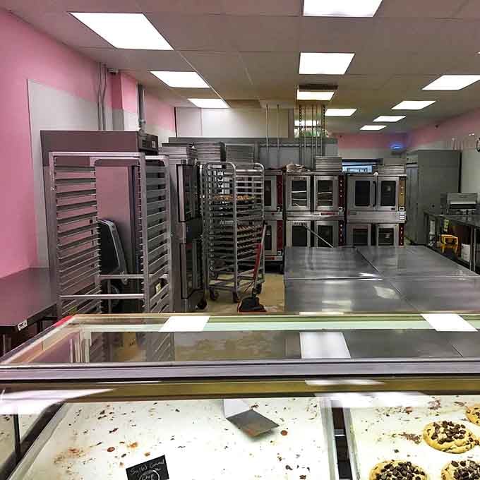 Behind the scenes in Butter Maid's kitchen, where stainless steel meets tradition and every baking rack tells a story of delicious possibilities.