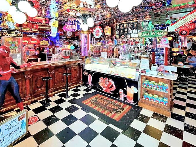Step inside and your eyes don't know where to land first &ndash; it's like Disney World and a vintage toy store had a delicious baby.