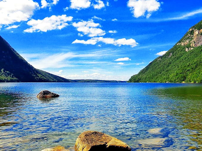 Crystal clarity that defies belief &ndash; Willoughby's waters invite you to gaze into depths where trout dart between ancient boulders.