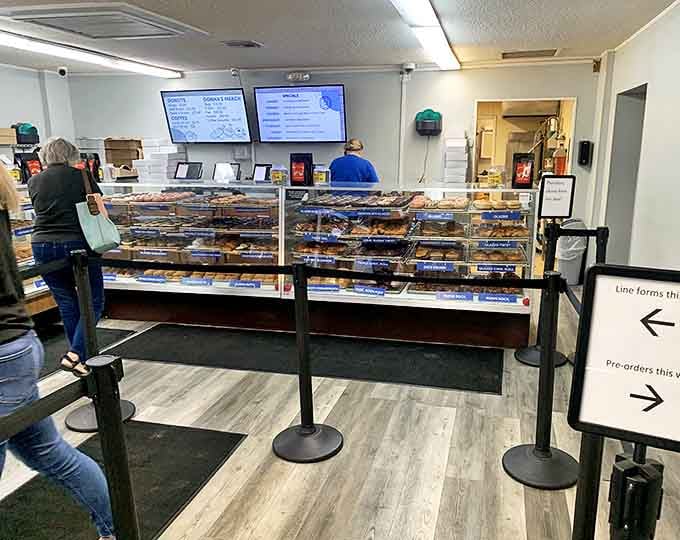 Morning rush at the counter &ndash; where decisions are weighty, lines move quickly, and regulars exchange knowing nods about scoring the last apple fritter.
