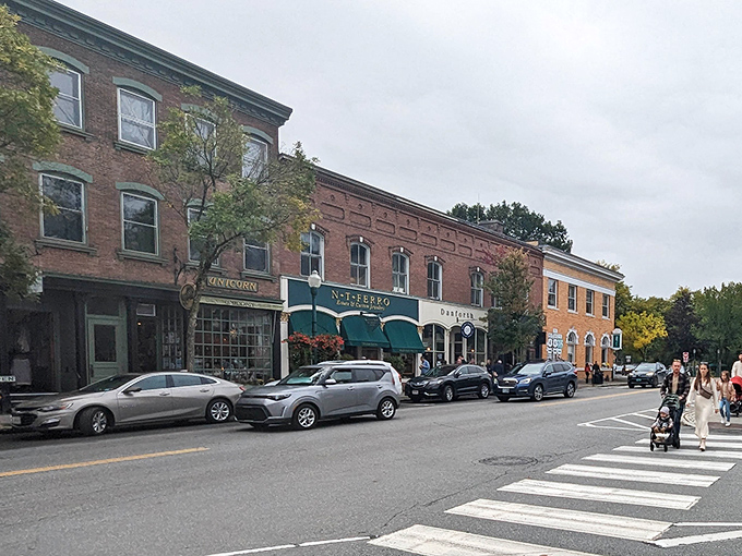 Downtown Woodstock showcases centuries of architectural heritage, where historic storefronts house modern businesses in a seamless blend of past and present.