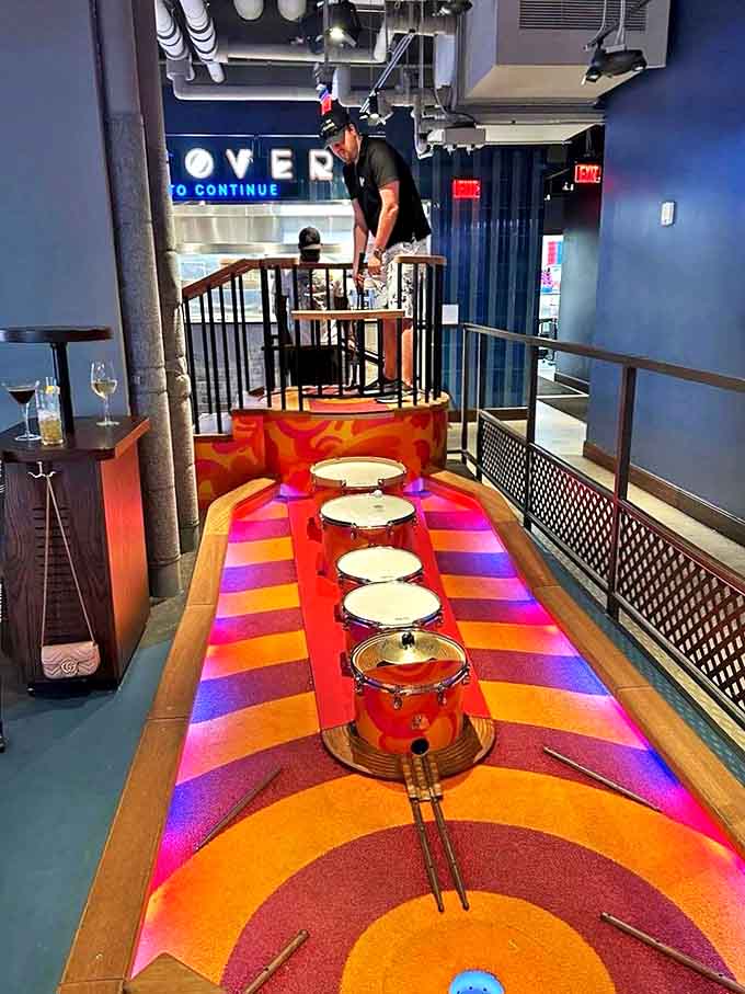 This isn't your average percussion section &ndash; it's a musical mini-golf experience where your ball creates the beat as you aim for par.