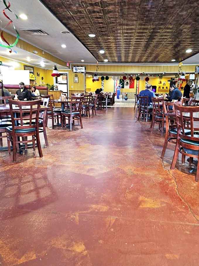 Step into a dining room where the warm atmosphere rivals the temperature of those sizzling fajita platters coming from the kitchen.