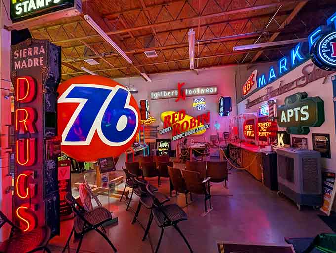 Step inside and prepare for sensory overload in the best possible way, where every direction offers another glowing piece of Americana begging for your attention.