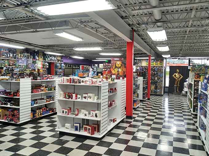 Step inside and the checkered floor leads you through a wonderland of memories, each aisle a new adventure waiting to be rediscovered.