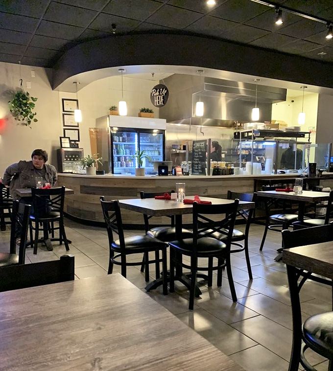 Inside, the clean modern interior lets the food be the star &ndash; no distractions, just the promise of smoky delights ahead.