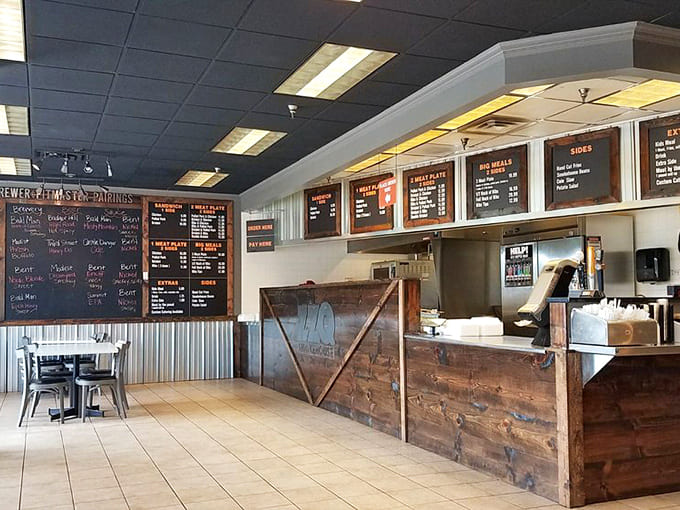 Step inside to where the magic happens – simple surroundings let you focus on what matters: the meat-centric masterpieces about to grace your table.