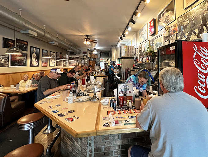 Counter culture at its finest &ndash; regulars line the horseshoe-shaped counter, where conversations flow as freely as the coffee in this time-capsule of American dining tradition.