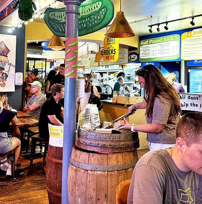 Where sandwich dreams come true! The bustling interior hums with anticipation as customers navigate the delicious dilemma of what to order.