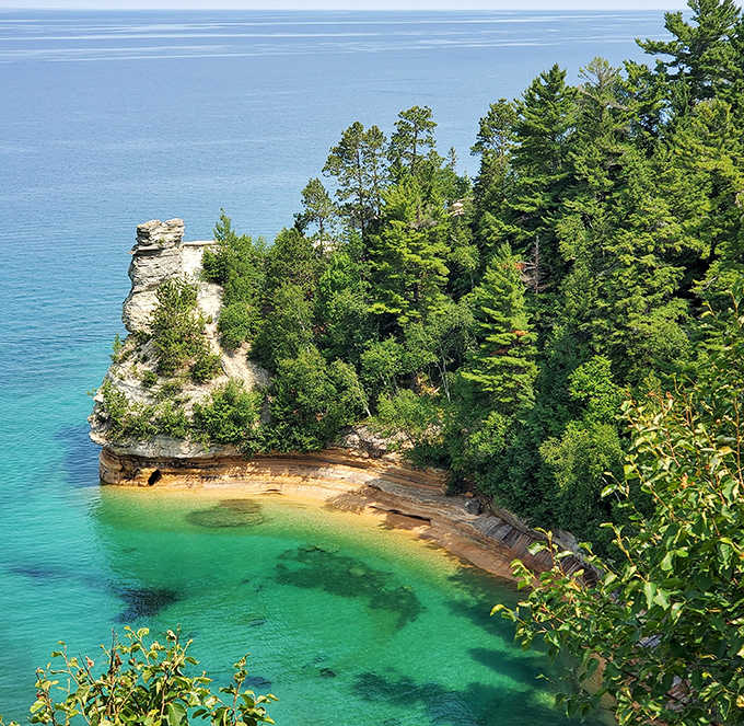 Lake Superior shows off its Caribbean-worthy clarity, with waters so blue you'll forget you're in Michigan until that first chilly dip.