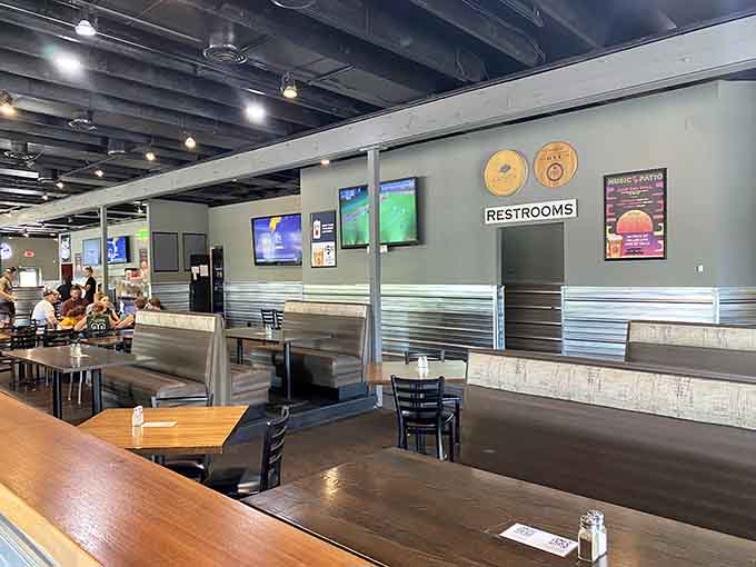 Spacious and modern, the interior balances sports bar energy with genuine comfort and style.