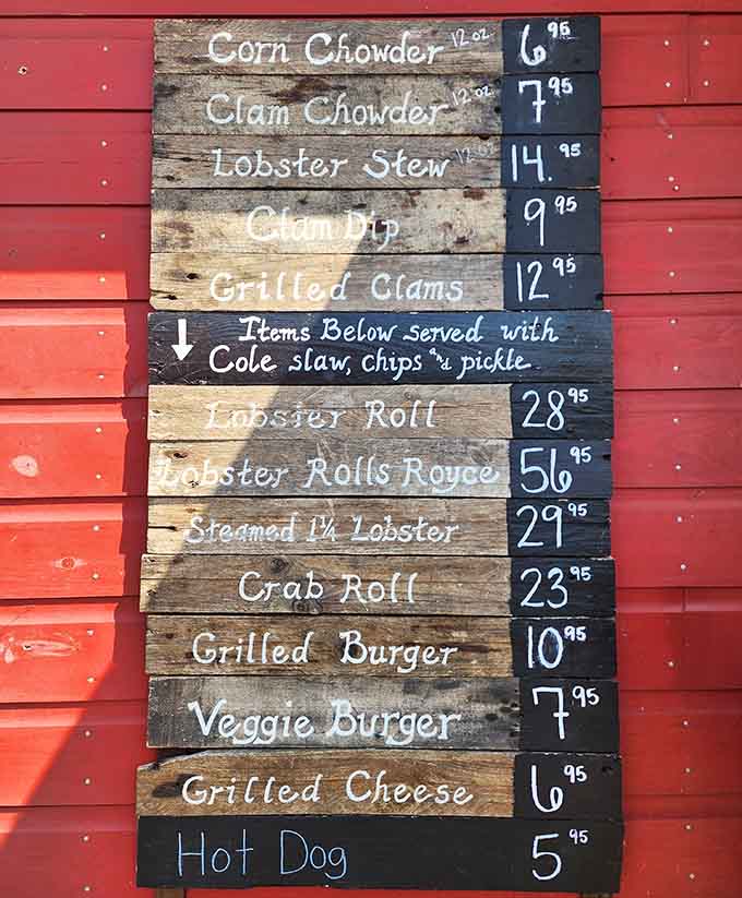 When the menu board promises lobster rolls and chowders, you know you're in for a proper Maine seafood experience.