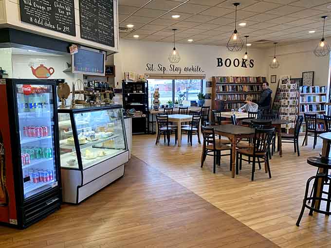 Step inside to discover a welcoming space where books and good food create the perfect pairing for a leisurely afternoon escape.
