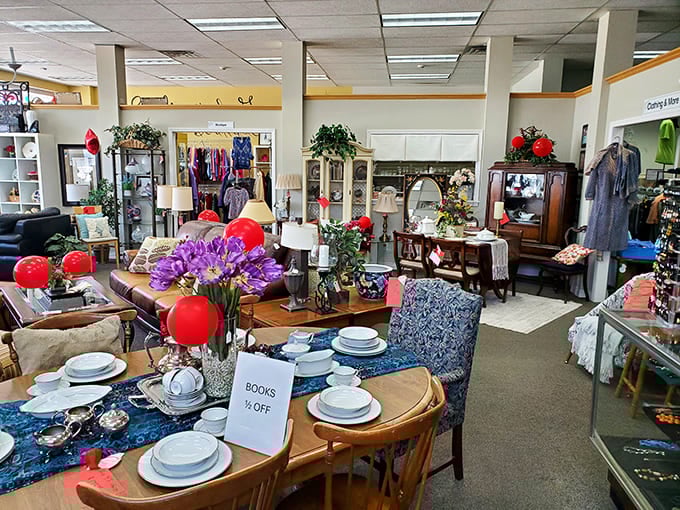 Not your grandmother's thrift store! Super Thrift's interior boasts boutique-worthy displays and organization that makes treasure hunting actually enjoyable.