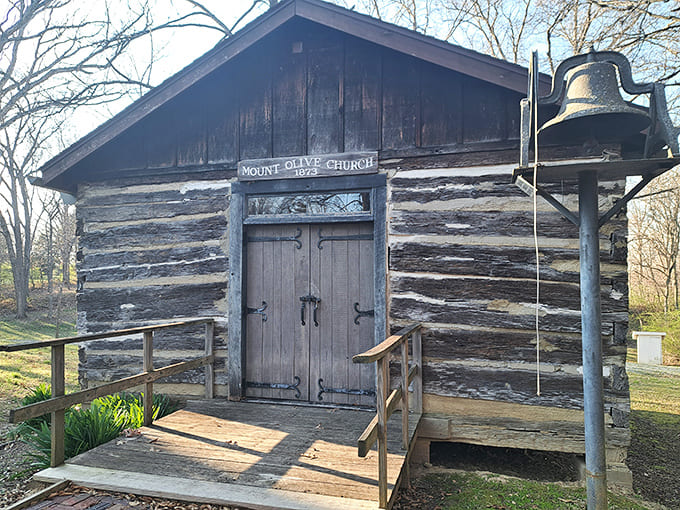 Mount Olive Church from 1873 still stands strong, proving that good craftsmanship and faith can outlast just about anything, including your smartphone.