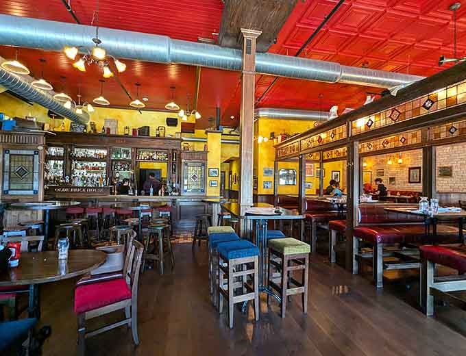 Step inside and the vibrant colors immediately signal this isn't your average pub experience, it's something special.