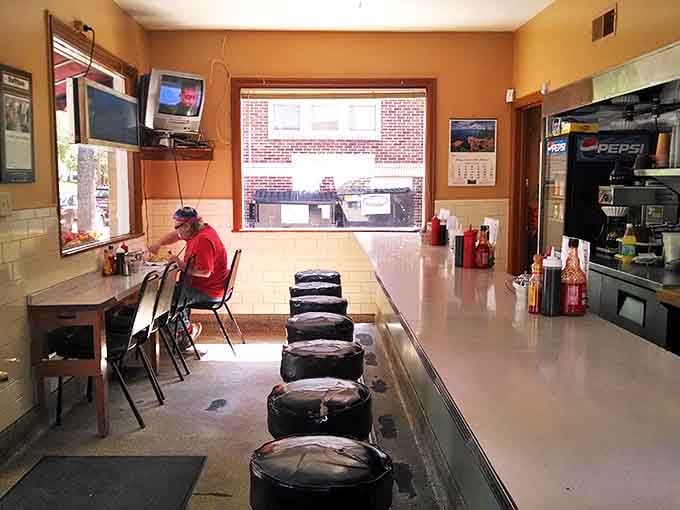 The classic diner interior speaks volumes &ndash; no frills needed when the food does all the talking.