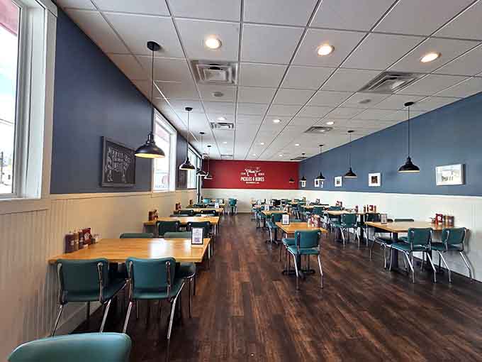 Clean, modern, and inviting, this dining room proves that great barbecue doesn't need a rustic shack to shine.