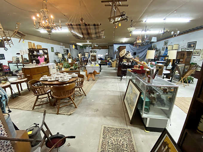 Step inside and time melts away &ndash; chandeliers dangle from the ceiling while wooden tables display treasures from every era imaginable.