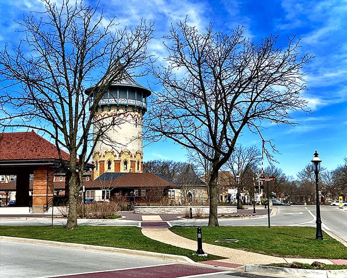 Downtown Riverside offers a charming escape from city life, where curved streets and historic buildings create a storybook setting.