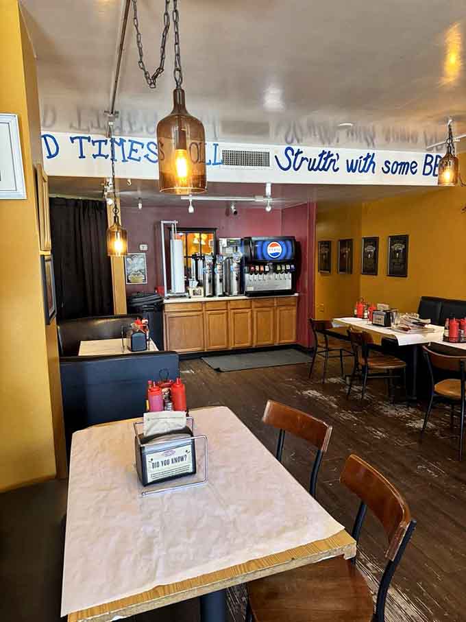 Blue booths, globe lights, and an open kitchen create a vibe that's part diner, part jazz club, all delicious.