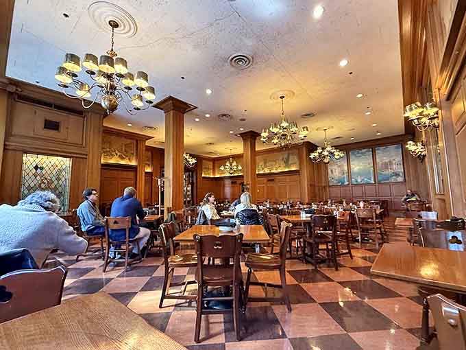 Step inside and the dark wood paneling whispers stories of a century's worth of celebrations and conversations.