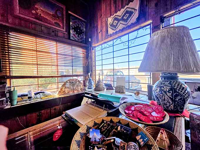 Inside the museum, vintage treasures and Route 66 memorabilia create a nostalgic wonderland that history buffs could explore for hours.