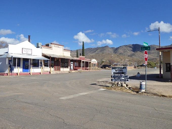 Downtown Chloride greets visitors with its weathered charm and authentic frontier architecture, where every building tells a story of boom and bust.