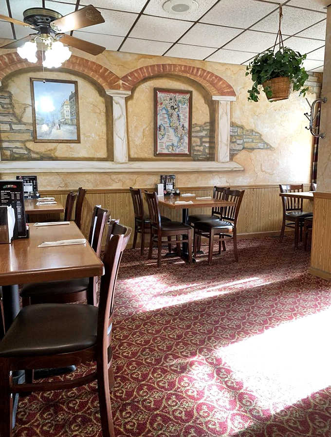 Step inside and you're transported to a cozy Italian village, minus the passport requirements and jet lag.