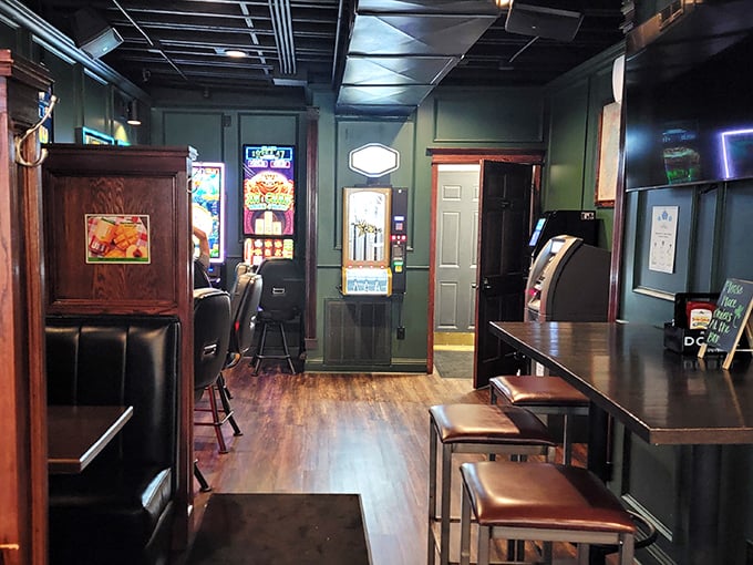 Step inside and the warm, wood-paneled interior whispers promises of comfort food that'll make your grandmother's cooking seem merely adequate.