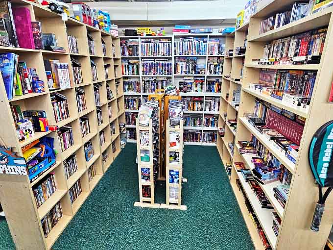 Bibliophiles beware: Wally's book section is a literary quicksand where hours disappear between dusty pages and forgotten classics waiting for rediscovery.