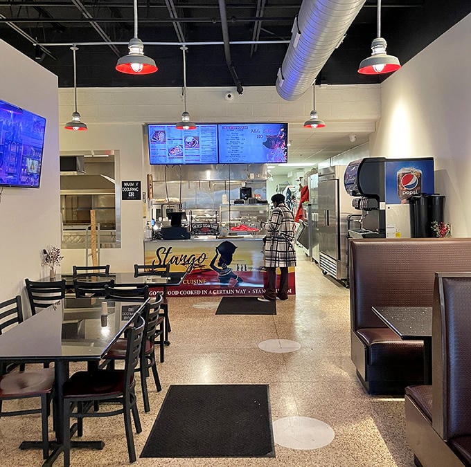 Classic checkered floors, cozy booths, and that unmistakable diner glow &ndash; Metro's dining room feels like stepping into a comfort food time machine.